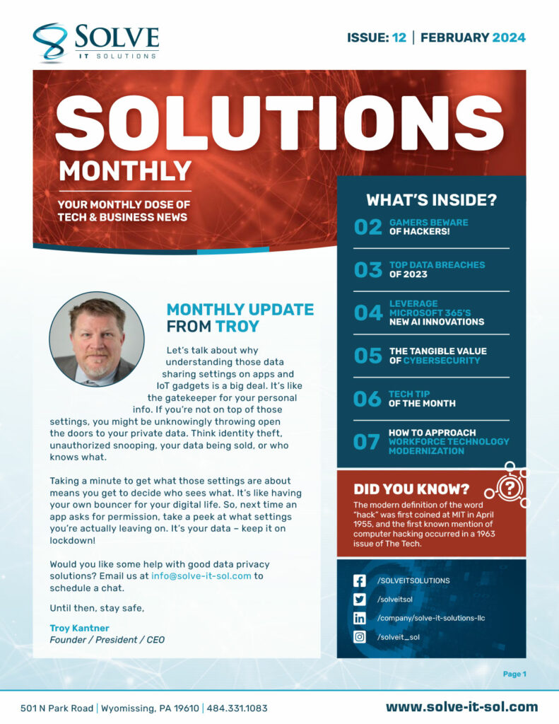 Solutions Newsletter - Solve IT Solutions LLC
